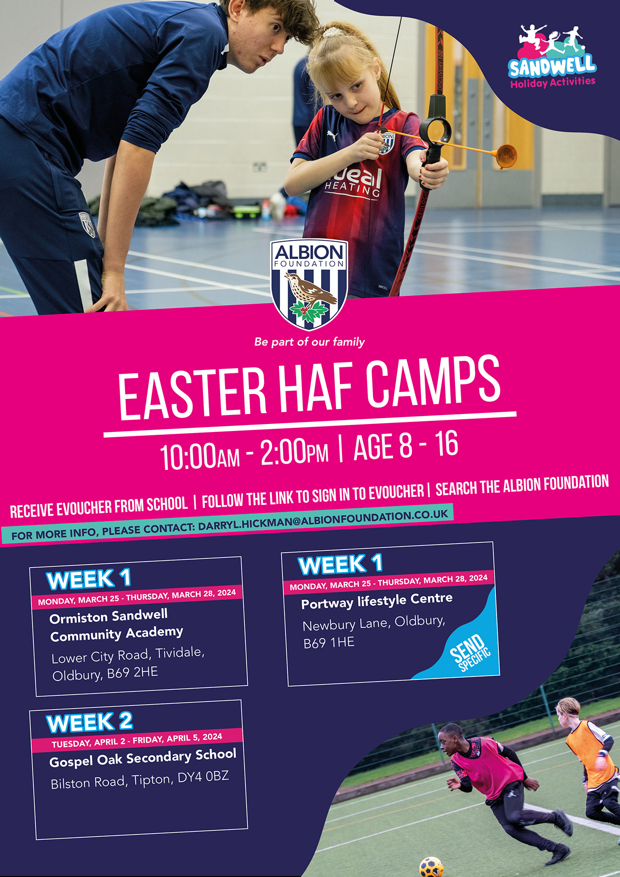 Holiday Activities & Food Camps | West Bromwich Albion